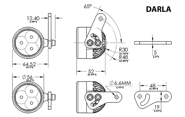Clearwater Lights D104 Darla for Harley Davidson Softail | 7aftermarket ...